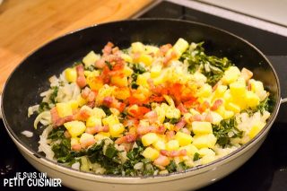 Recette de poêlée de blettes, pommes de terre et lardons
