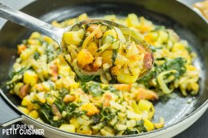 Recette de poêlée de blettes, pommes de terre et lardons