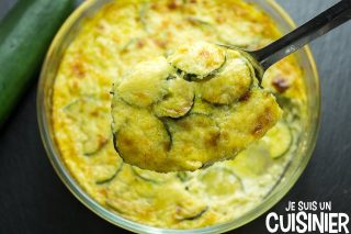Recette de gratin de courgettes à la bechamel et emmental
