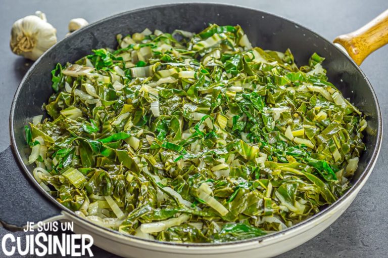 Recette de poêlée de blettes à l'ail. Cuisine simple et délicieuse