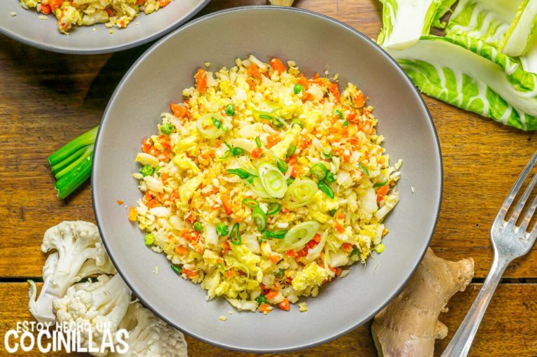 Recette de riz de chou-fleur cantonais. Délicieux