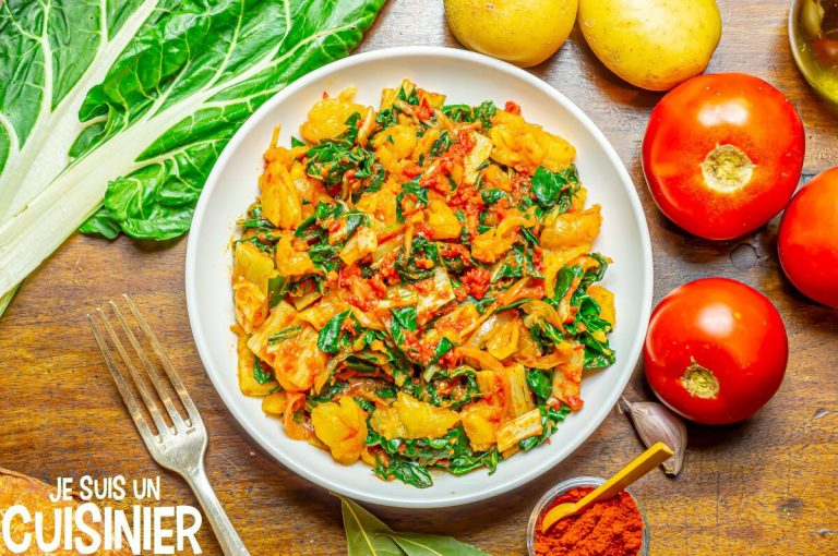 Recette de blettes à la tomate (blettes sautées aux pommes de terre et ...