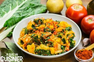Recette de blettes à la tomate (blettes sautées aux pommes de terre et ...