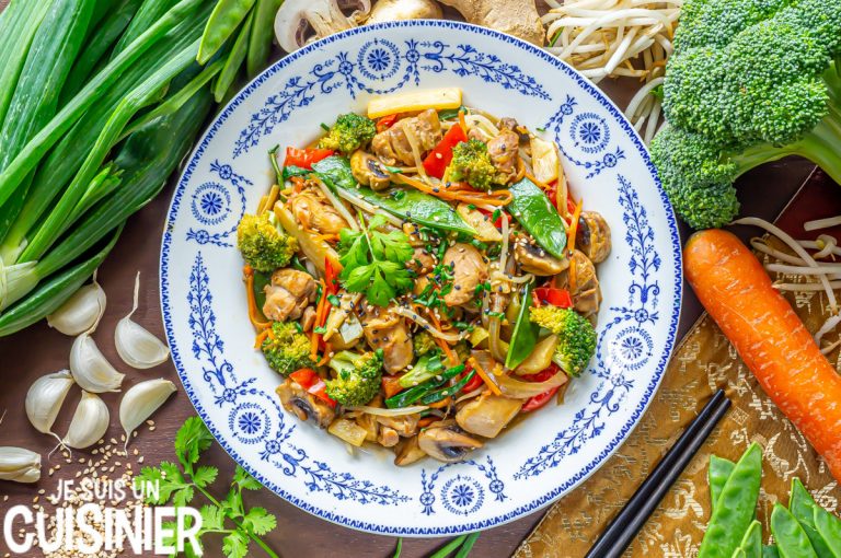 Recette de poulet chop suey (wok de poulet aux légumes)