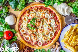 Recette de pizza aux fruits de mer